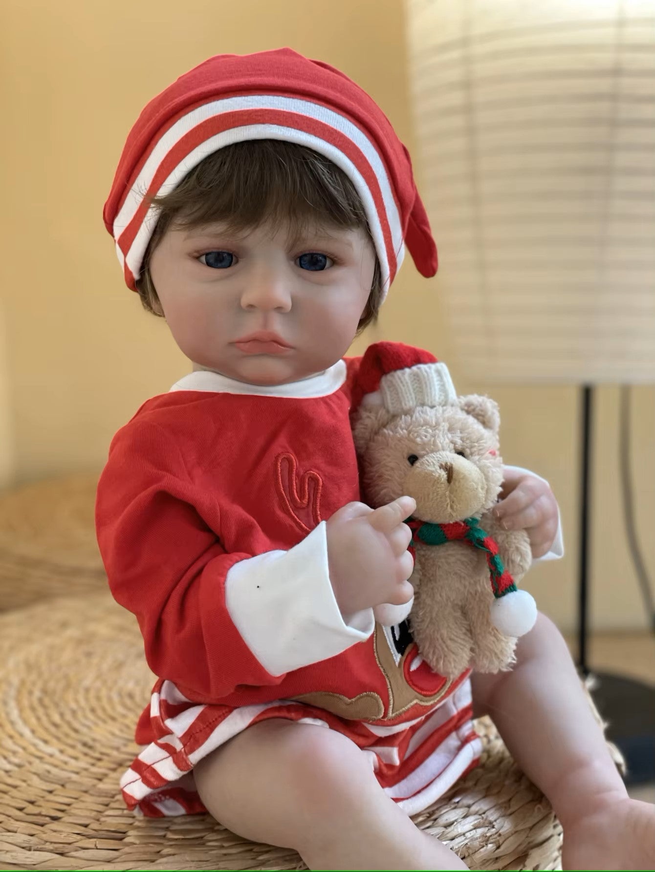 Reborn Doll Cameron Girl Bebe Reborn in Christmas dress – Reborn Dolls ...